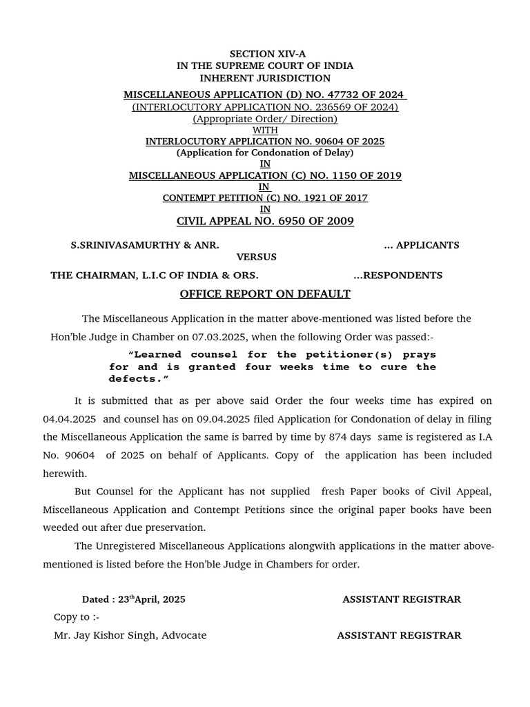 Civil Appeal No. 6950 of 2009 | PDF