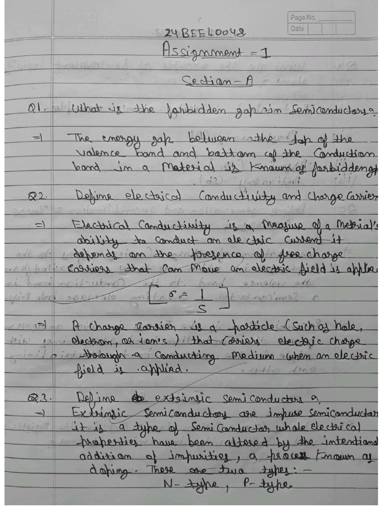 ED (Electronic Devices) Assignment - Compressed | PDF