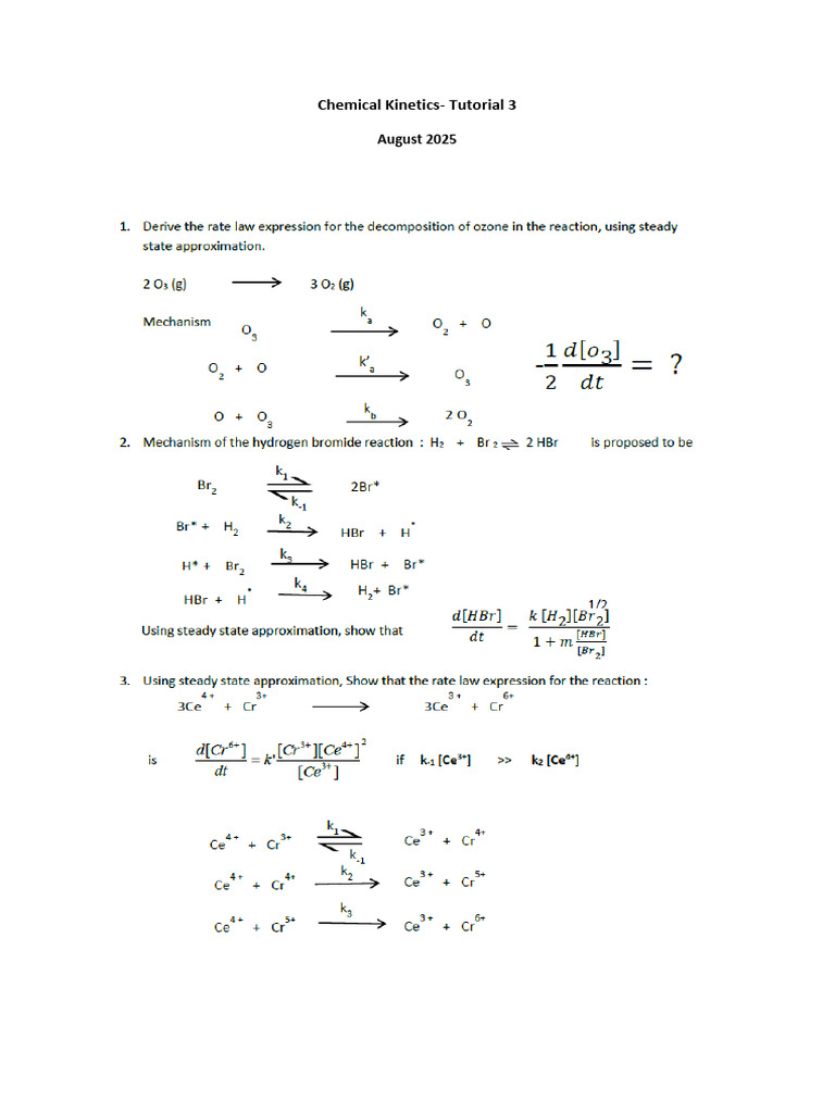 Tutorial 3 Kinetics Pdf