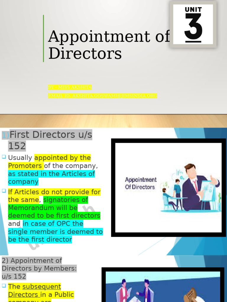 Guide to Director Appointments in Companies | PDF | Corporations | Business