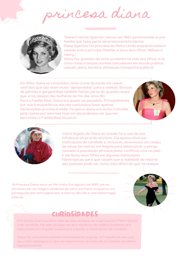 Personalidade e Legado da Princesa Diana | PDF | Diana