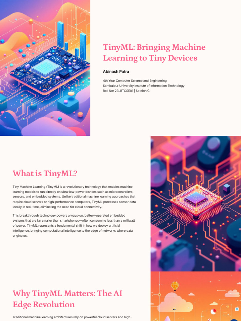 TinyML Bringing Machine Learning To Tiny Devices | PDF | Internet Of ...