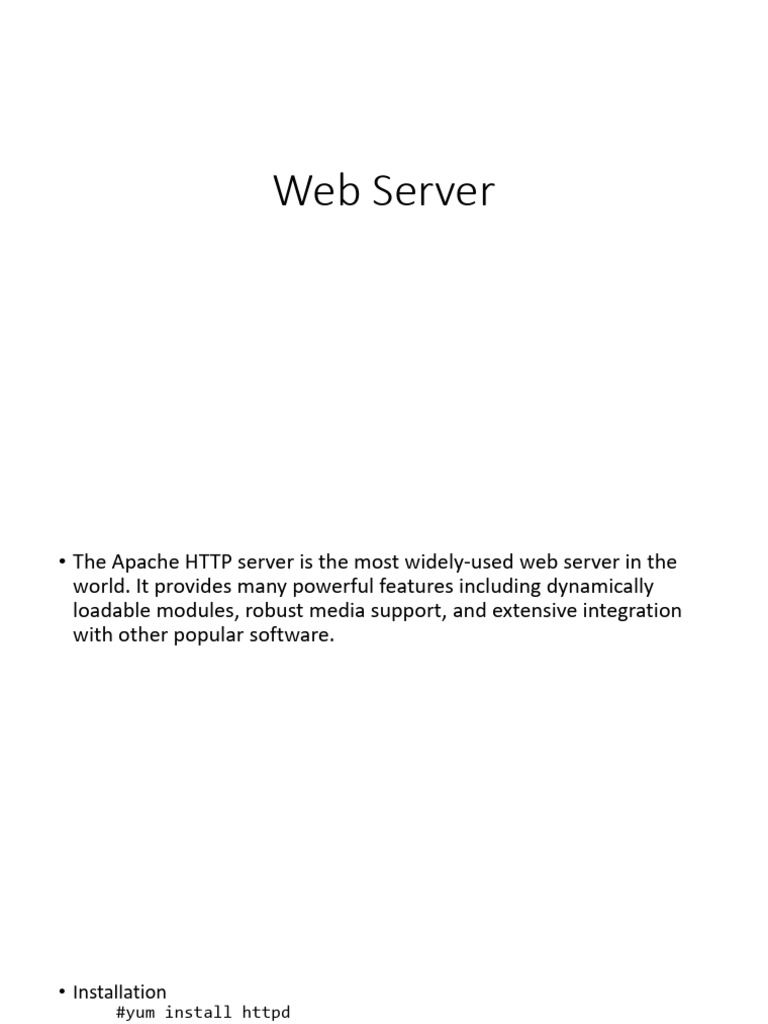 Web Server | PDF | Networking | Internet & Web