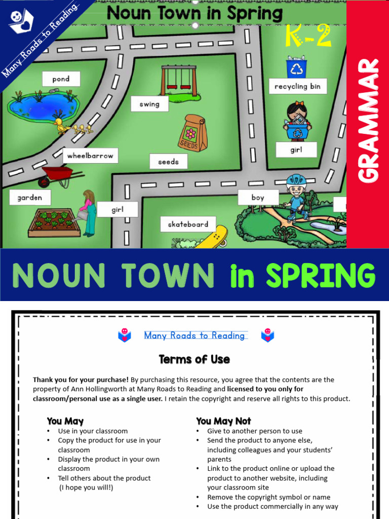 4 - Noun Town in Spring K-2 | PDF | Word | English Language