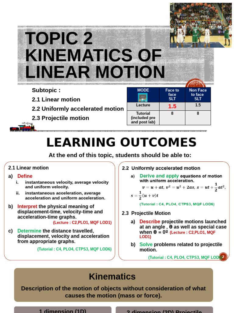 Kinematics of Linear Motion Explained | PDF | Acceleration | Velocity