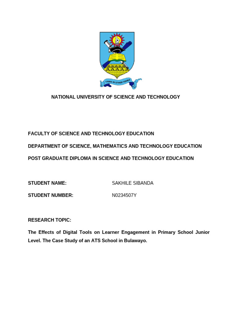 Research Project Chapter One | PDF | Learning | Information And ...