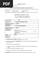 LRA 33 Land Transfer Form Kenya | PDF | Common Law | Document
