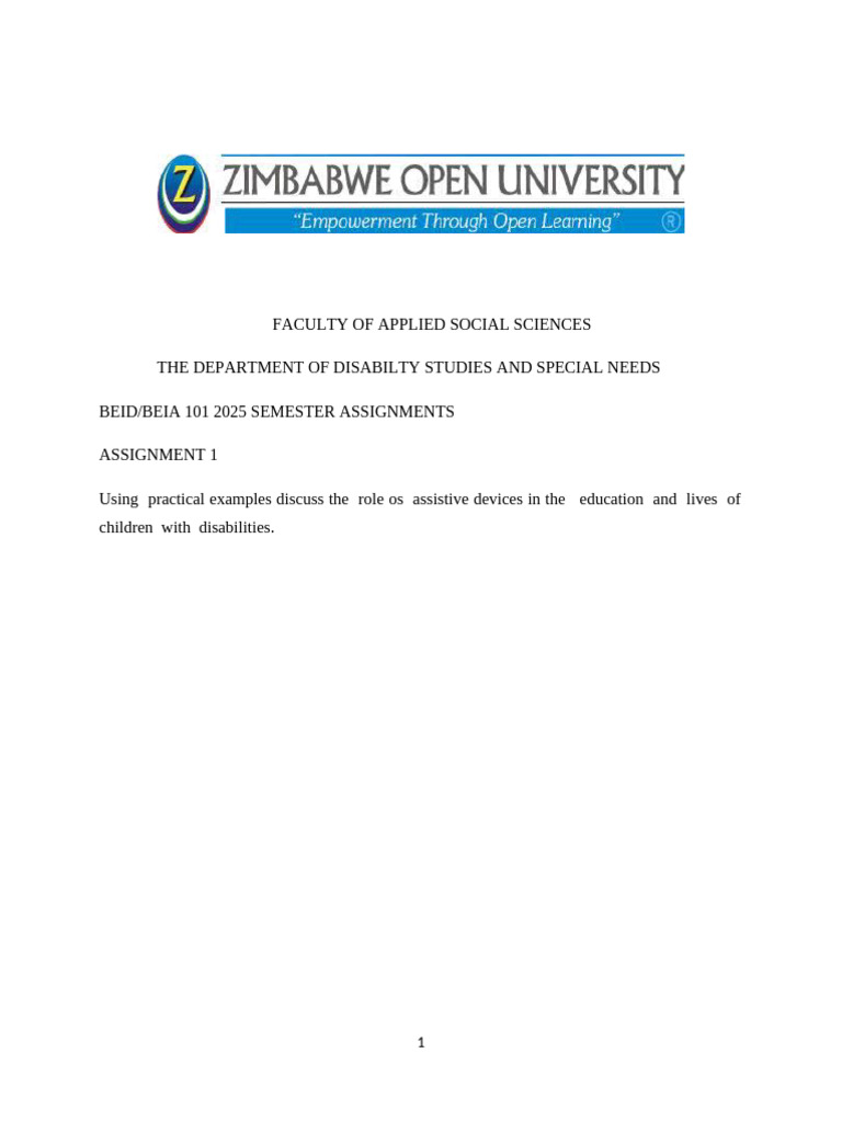 101 Assignments | PDF