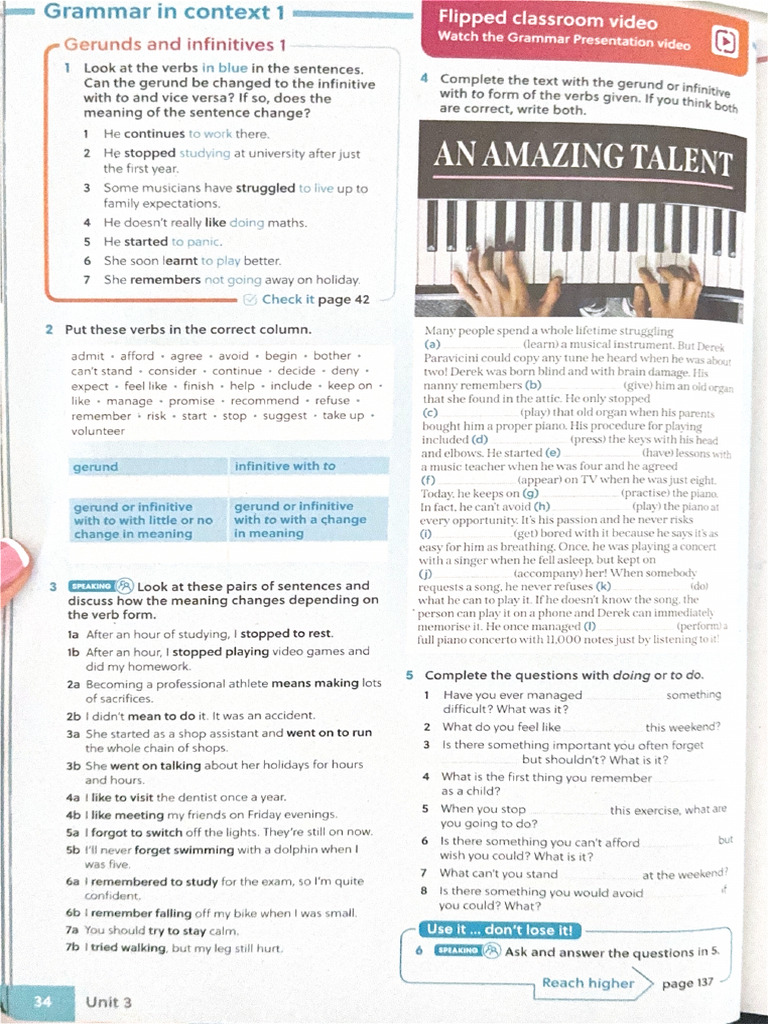 Gerunds - Infinitives Part 1 | PDF