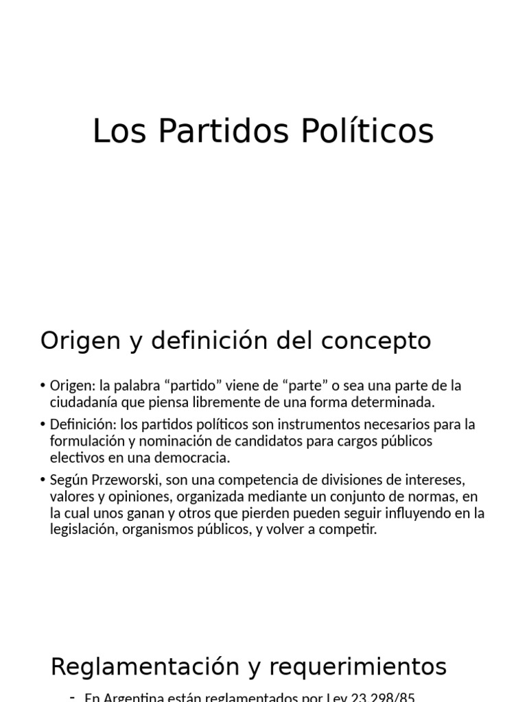 Partidos Políticos - Báez Nicolás - 6to 3ra | PDF | Democracia ...