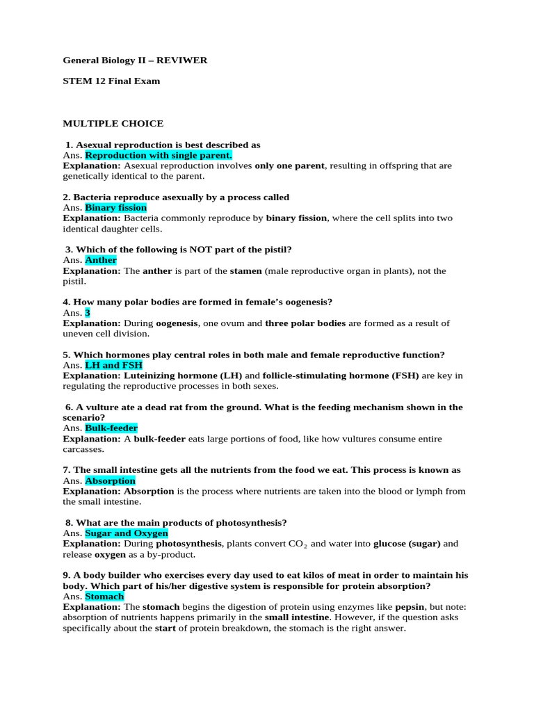 Reviewer Genbio 4thquarter | PDF | Fertilisation | Embryo