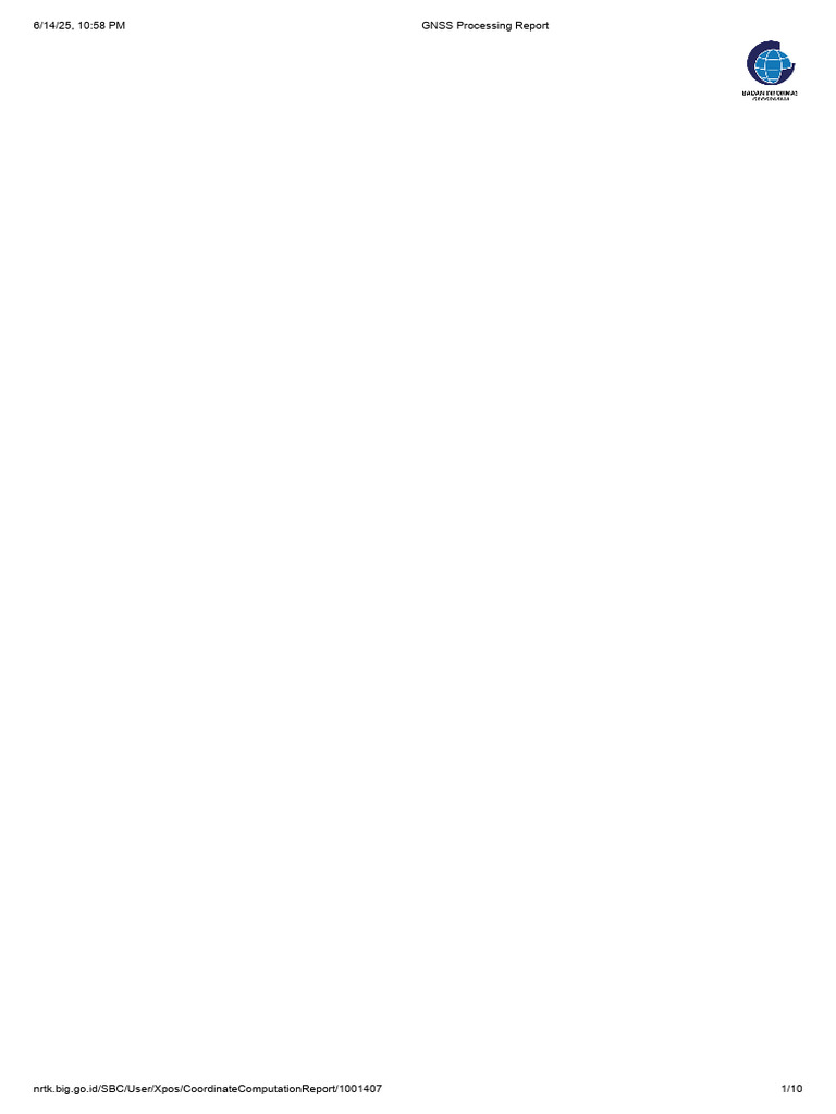 GNSS Processing Report_CP3 | PDF | Latitude | Geographic Data And Information
