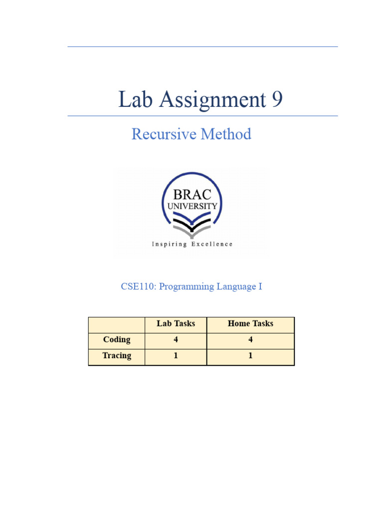 Assignment 09- Recursive Method | PDF | Parameter (Computer Programming) | Integer (Computer ...