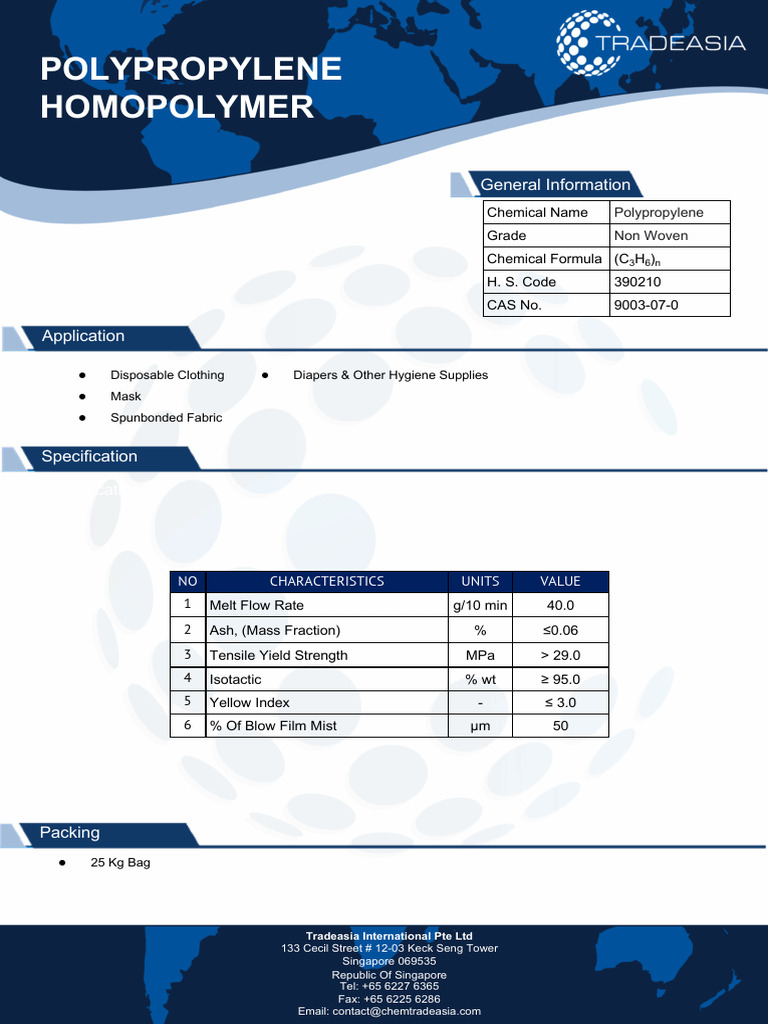 TDS PP Homopolymer Y40L | PDF