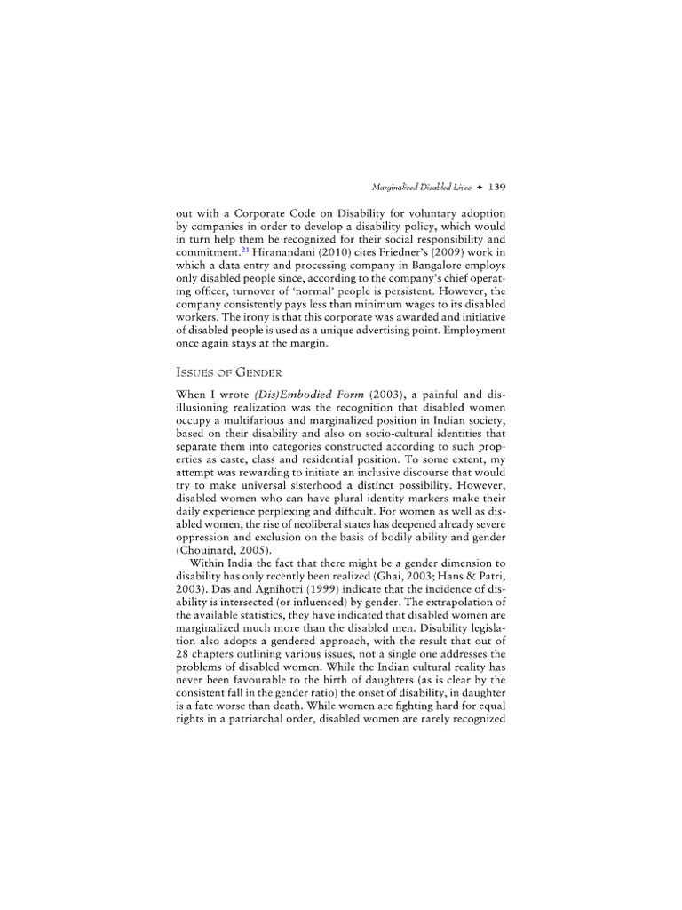 Disability and Gender | PDF