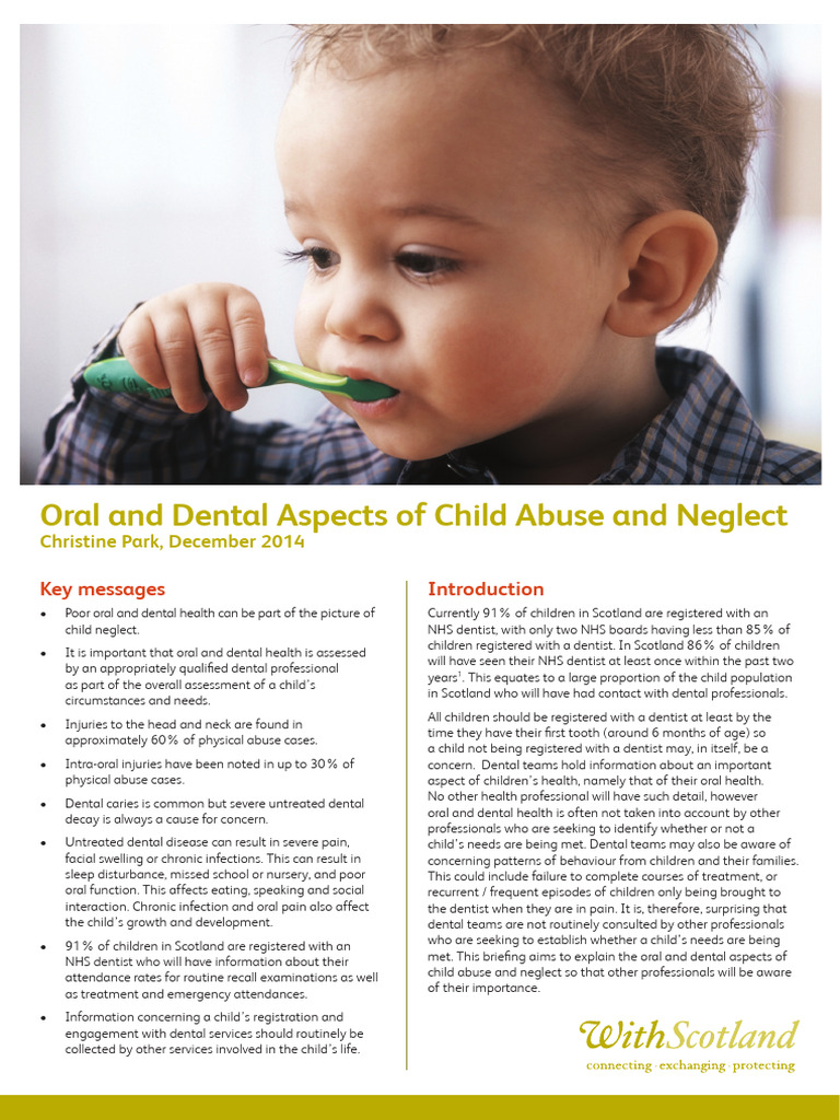 Child Abuse: Oral Health Insights | PDF | Dentist | Dentistry