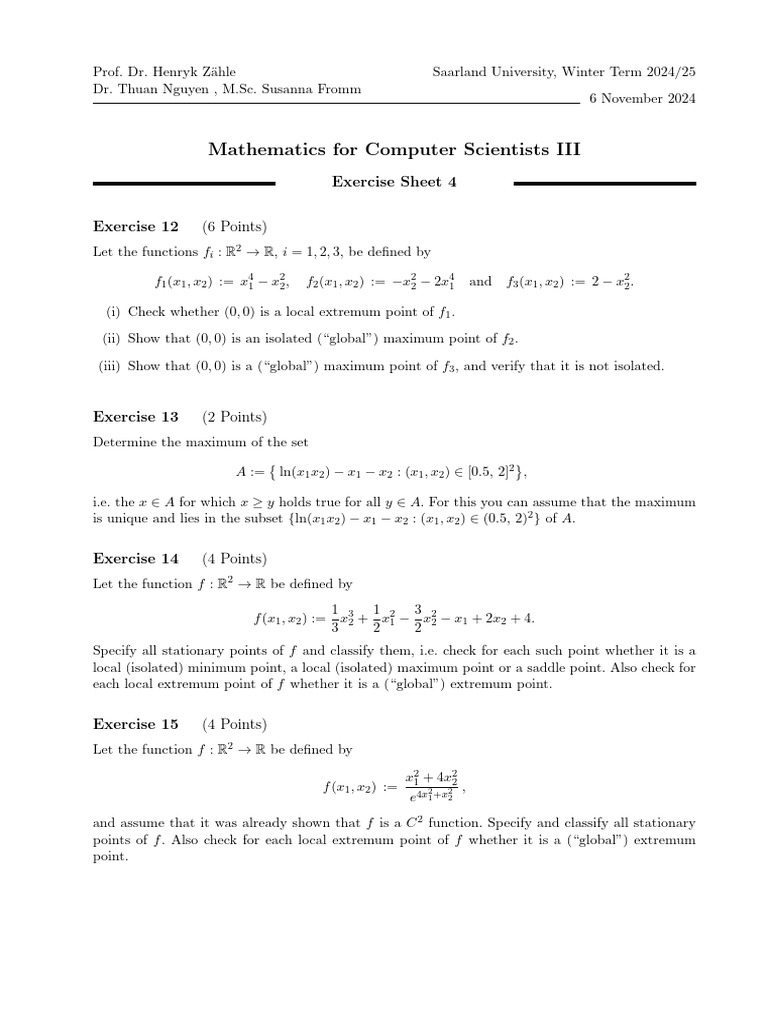 Assignment Sheet 04 | PDF