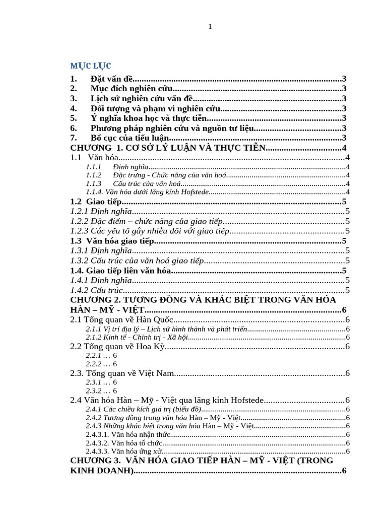 Mau - de Cuong Tieu Luan GTLVH | PDF