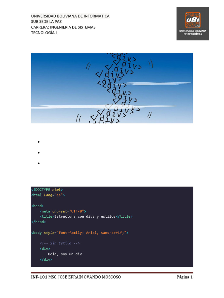 D DIV HTML en Visual Code Etiqueta Visual | PDF | Red mundial ...