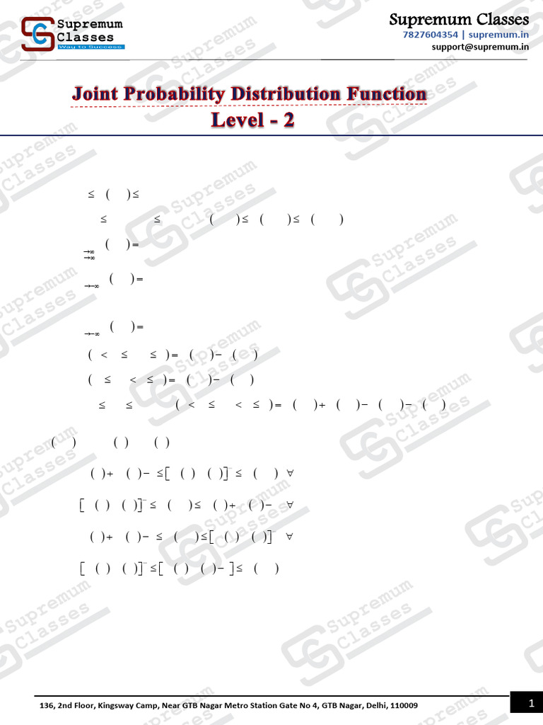 Joint Probability Distribution Exercises | PDF | Probability Density ...