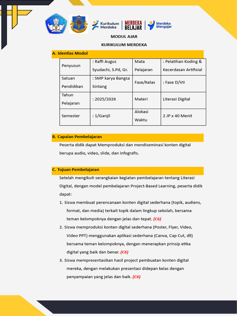 Modul Literasi Digital SMP Kelas VII | PDF