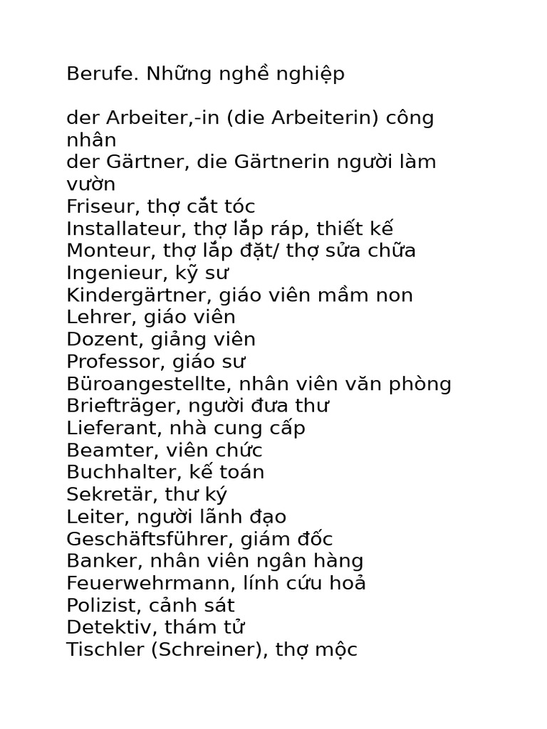 Berufe. | PDF