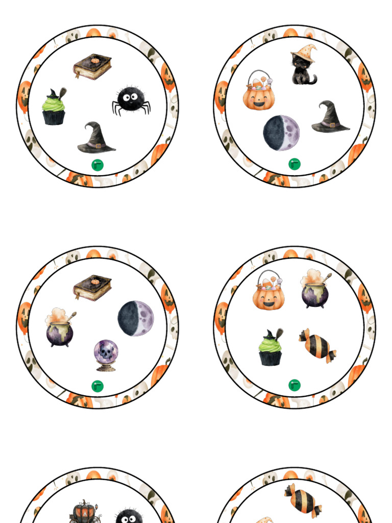 Dobble Dibujitos Halloween. NIVEL1pdf | PDF