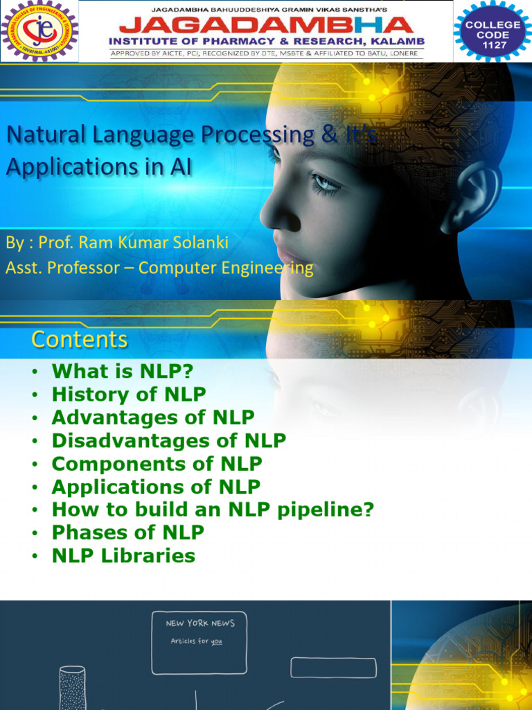 NLP Module6 Applications of NLP | PDF | Part Of Speech | Applied Linguistics