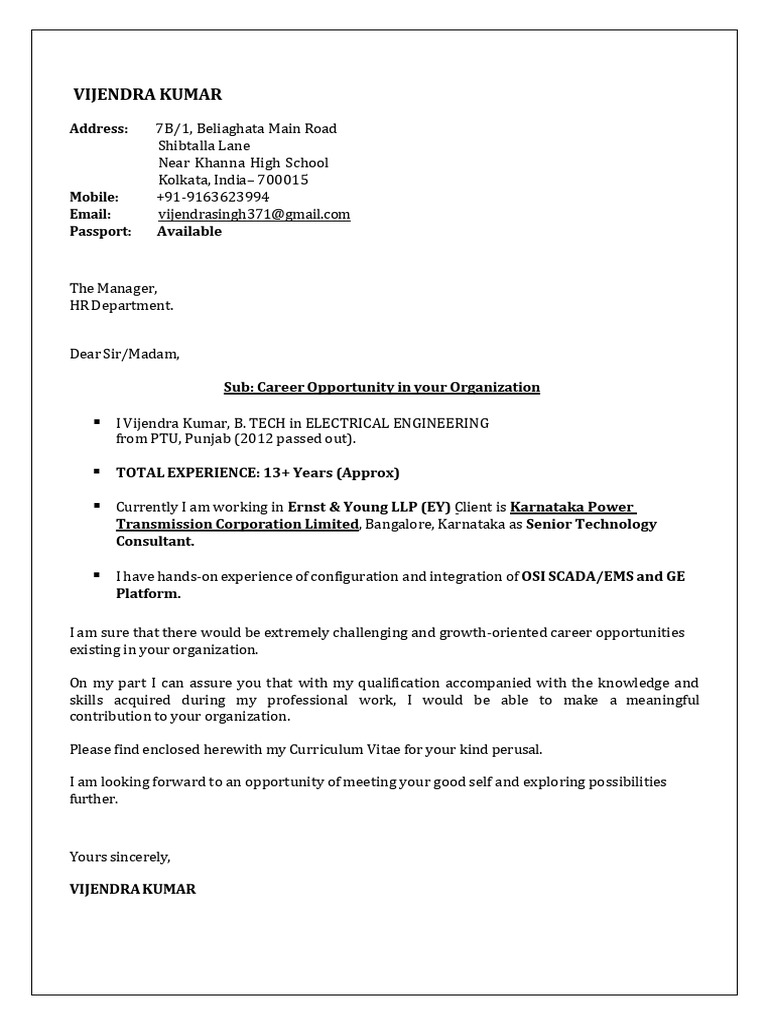 Vijendra Kumar CV | PDF | Scada | Electric Power Transmission