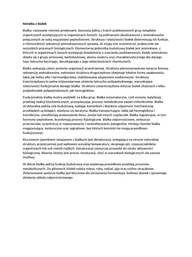 Notatka Z Białek | PDF