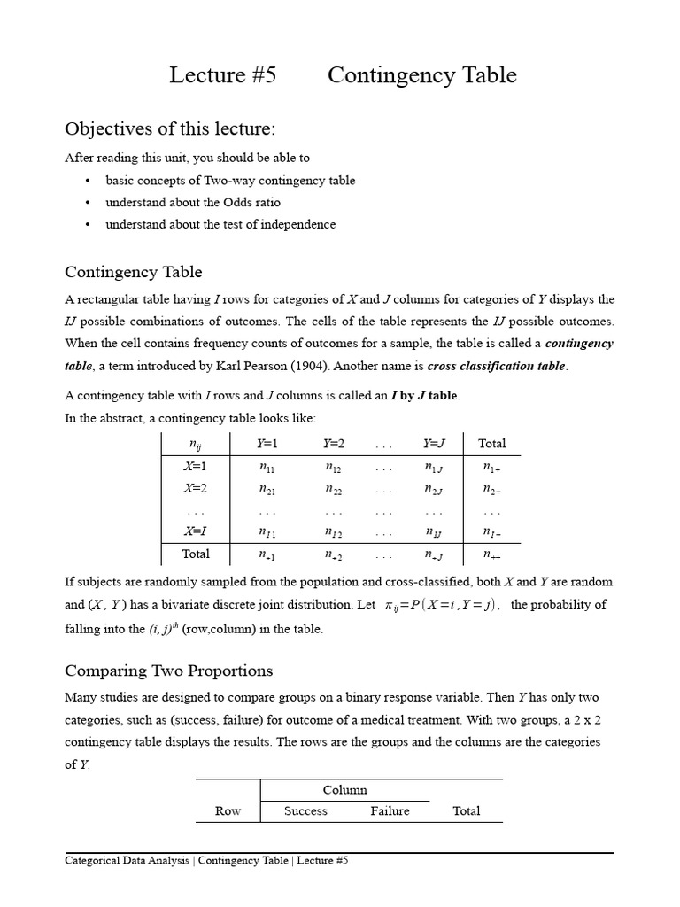 Understanding Contingency Tables and Odds Ratios | PDF | Relative Risk ...