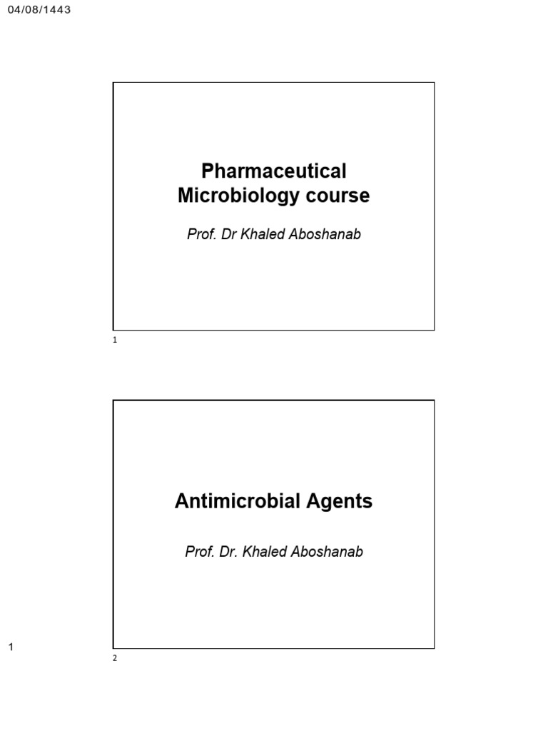 Antibiotics Lect 1 and 2 Updated | PDF | Beta Lactamase | Penicillin