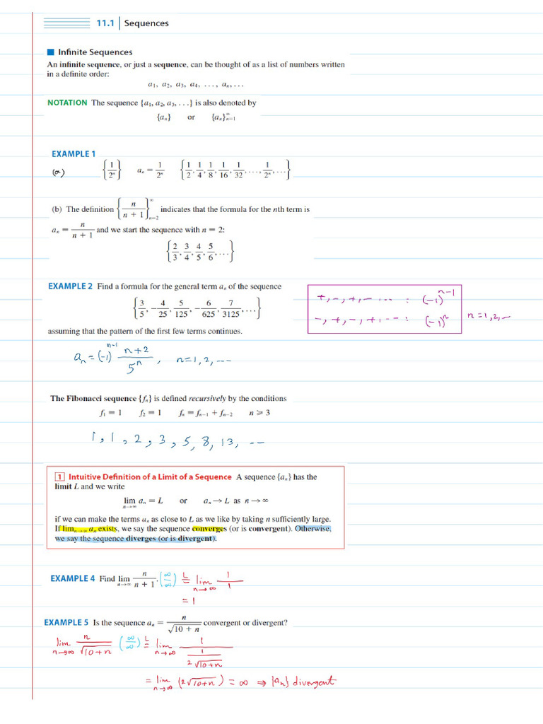 Chapter 11 - Sequences, Series | PDF