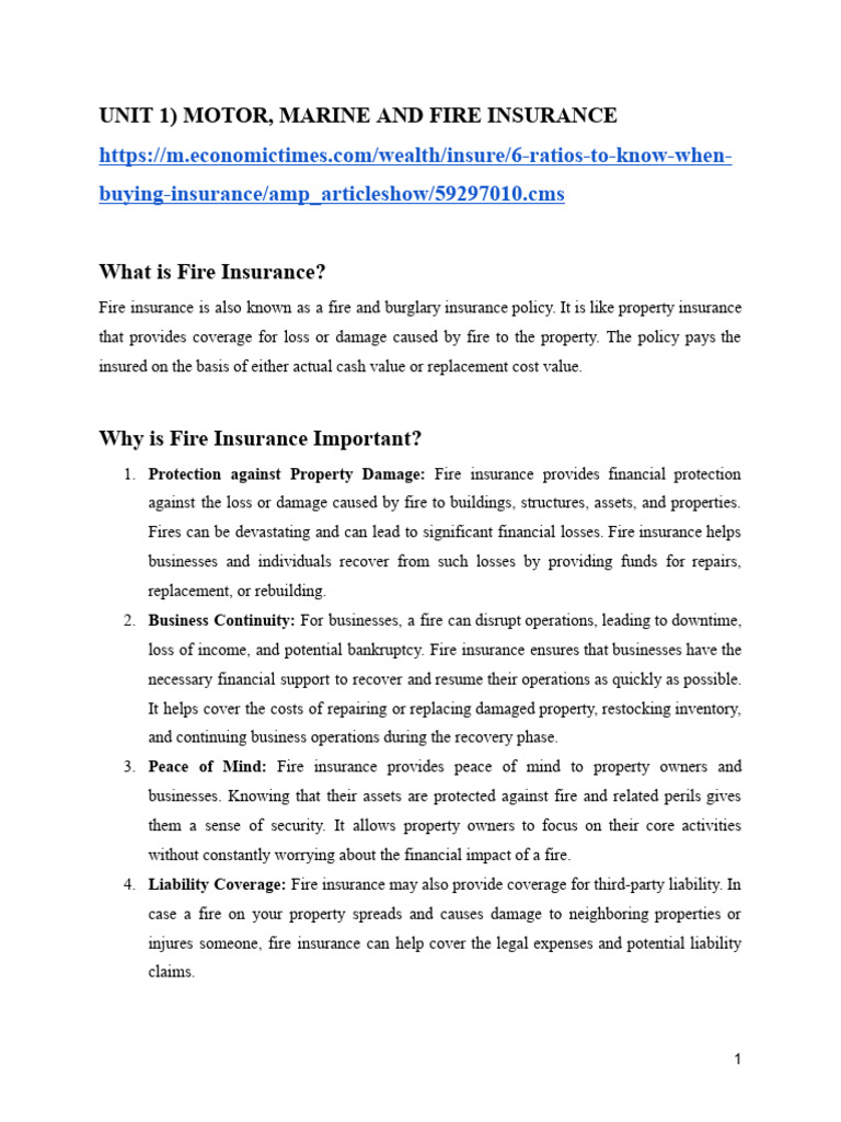 Understanding Fire Insurance Basics | PDF | Insurance | Property Insurance