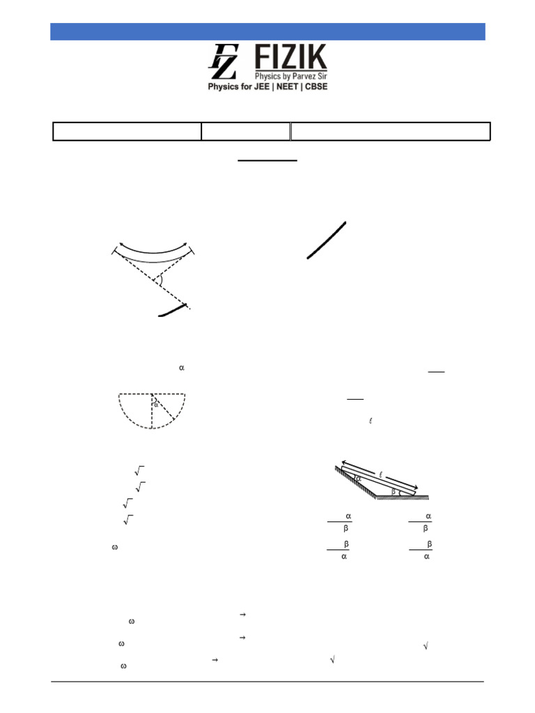 Assignment - 18 - Xi (Scholar) - Physics - Circular Motion - 2025-26 (Level - Ii) | PDF ...