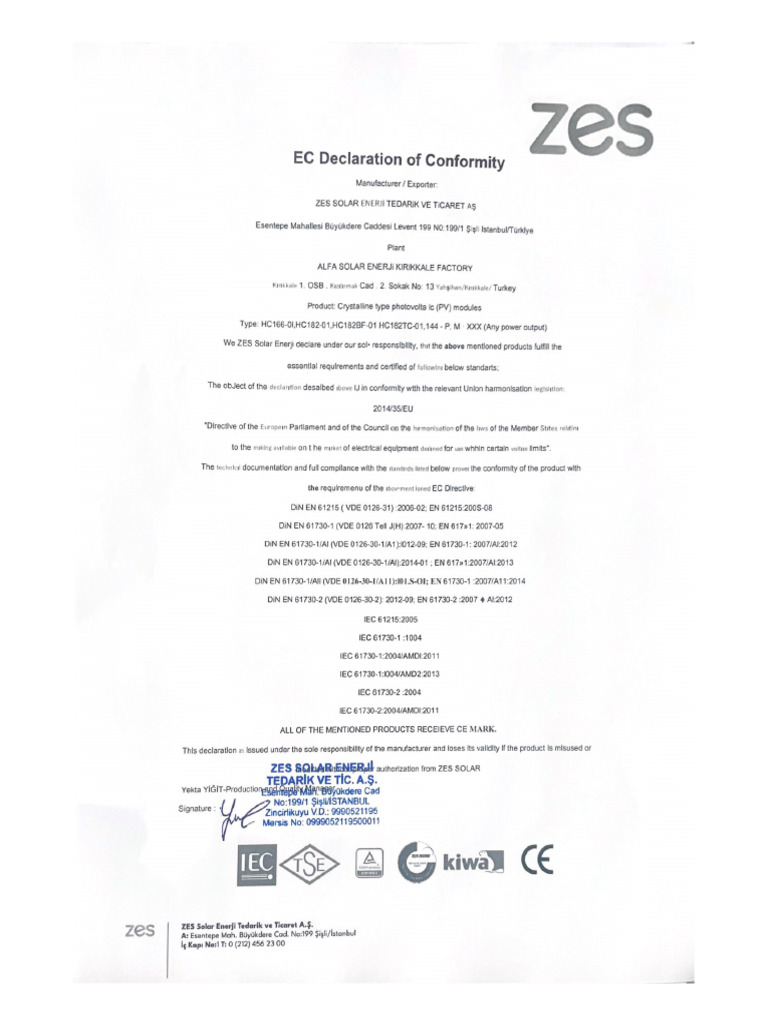 EC Declaration of Conformity | PDF