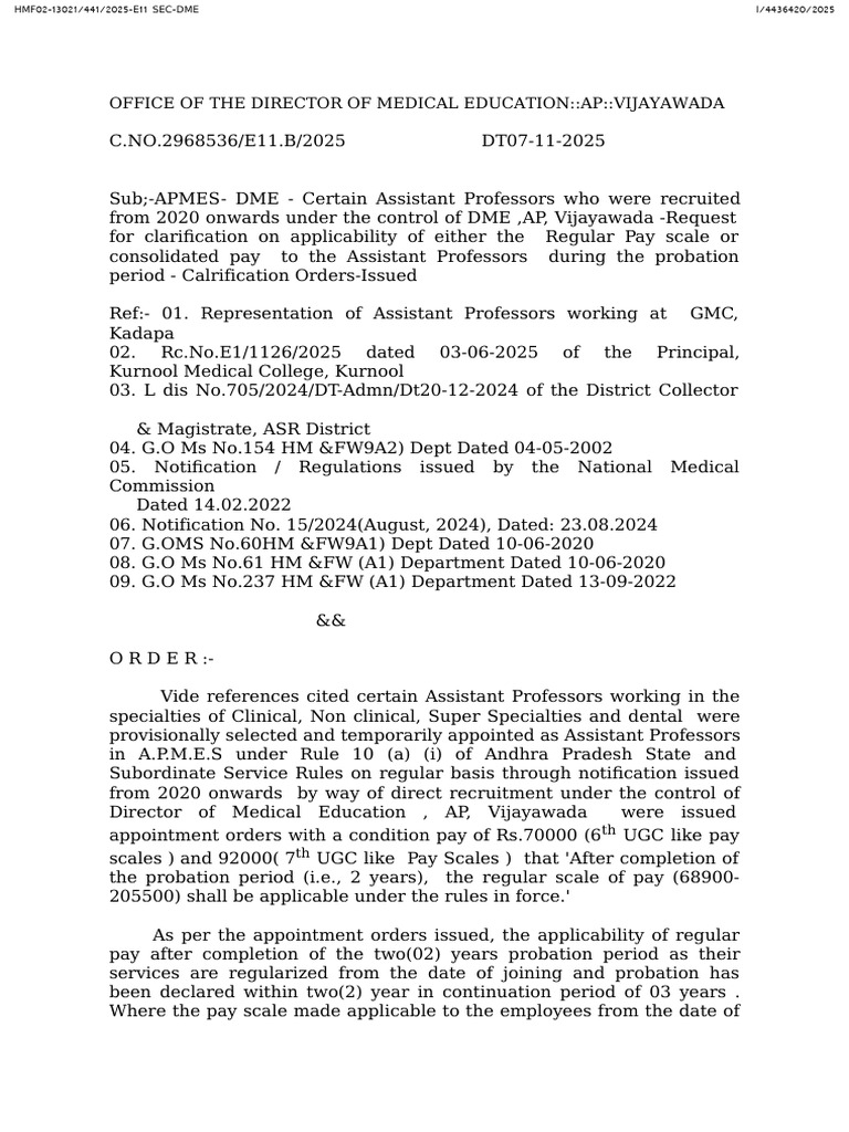 Clarification On Pay Scale Asst Professors | PDF