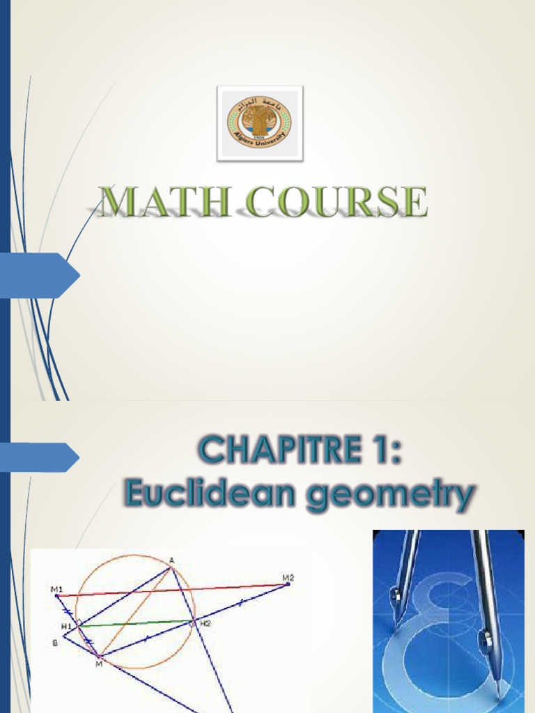 Lecture 1 Euclidean Geometry | PDF | Triangle | Rectangle