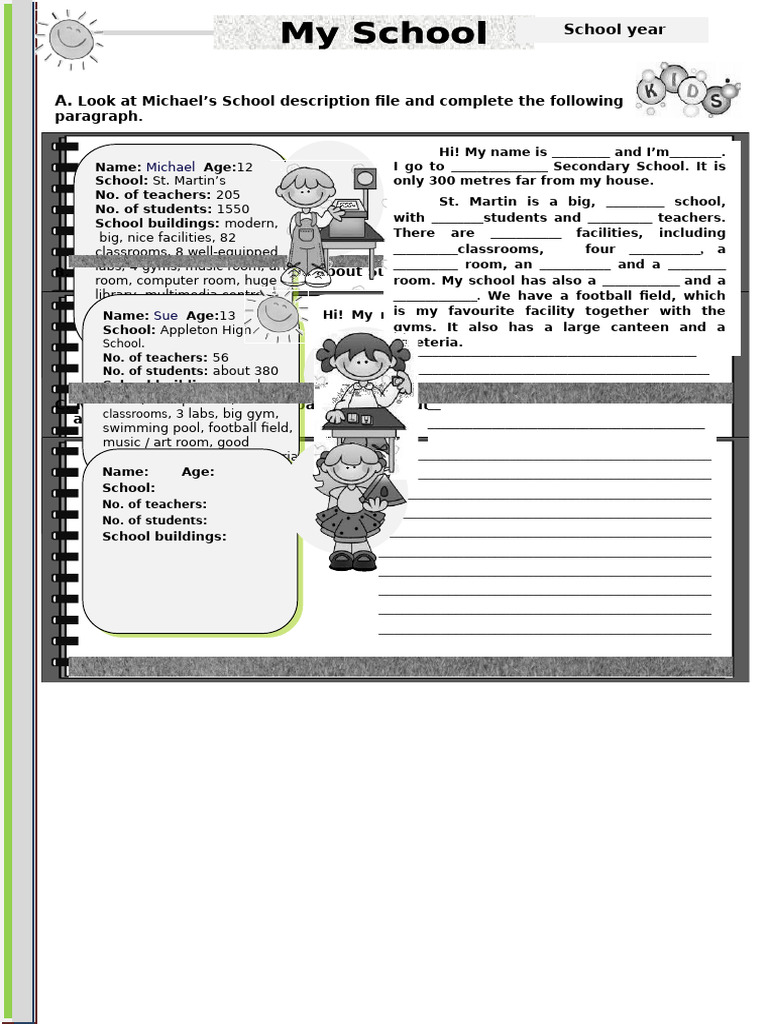 My School Descriptions Activities | PDF | Food Industry | Gastronomy