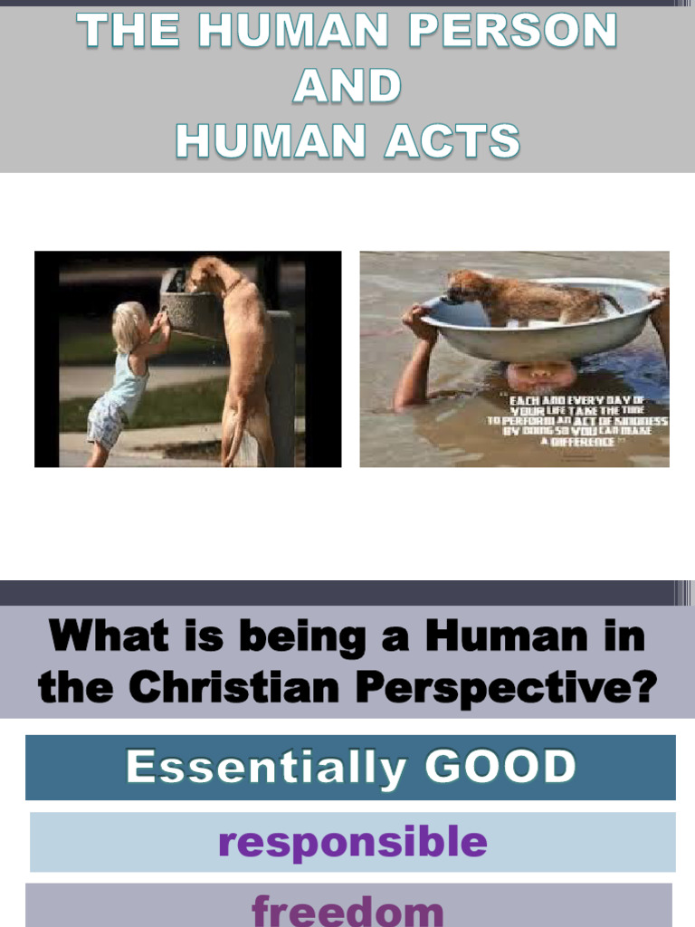 Understanding Human Acts in Christianity | PDF | Free Will | Theology