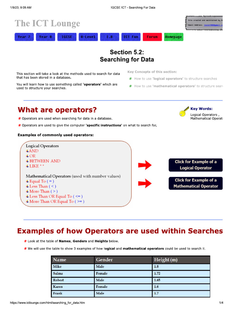 Lesson 2 Searching Data | PDF
