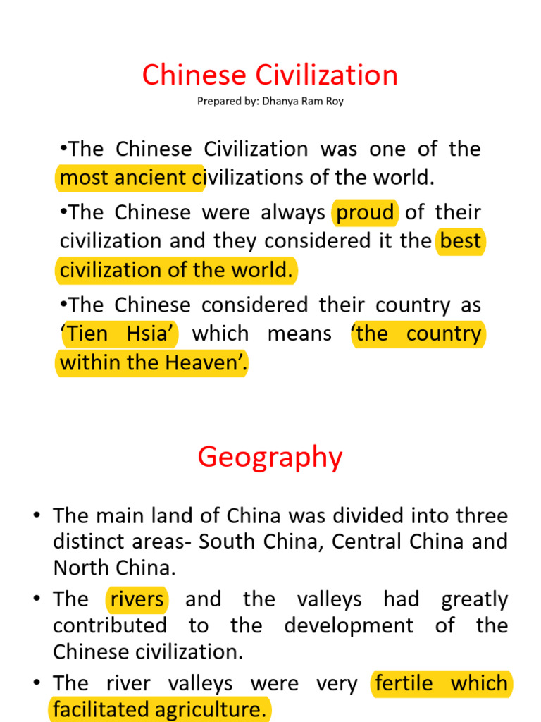 Chinese Civilisation | PDF | History Of China | China