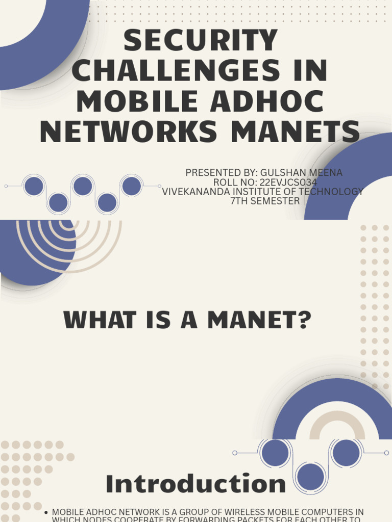 Security Challenges in Mobile Adhoc Networks Manets | PDF | Wireless Ad Hoc Network | Computer ...