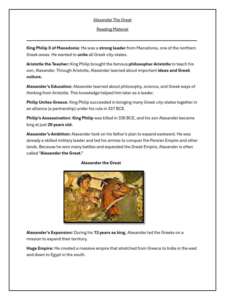 Alexander the Great: Conquests and Legacy | PDF | Alexander The Great ...