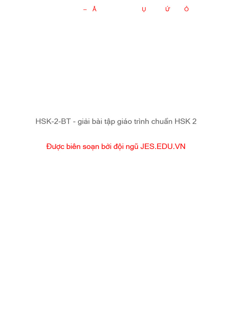 Giai Bai Tap Giao Trinh Chuan Hsk2 | PDF