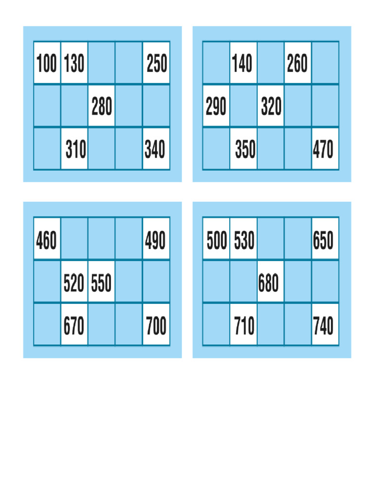 Bingo Sumas y Restas | PDF