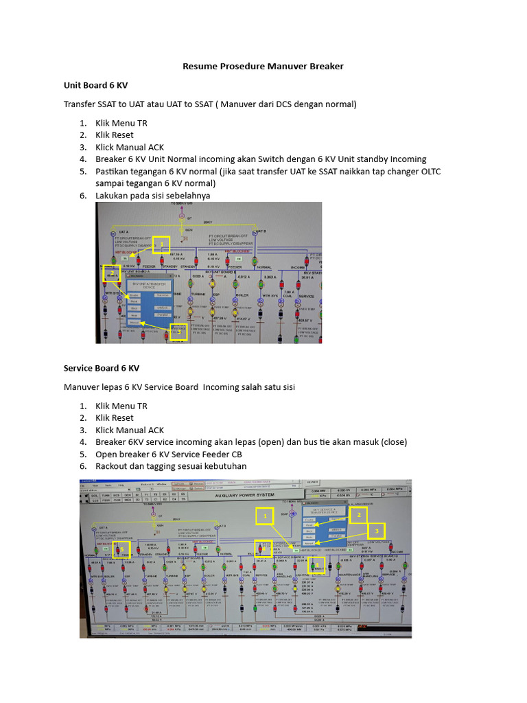 Resume Prosedure Manuver Breaker | PDF