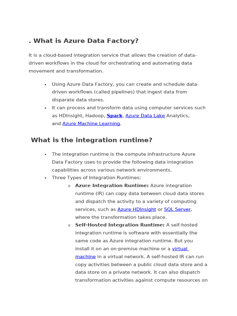 ADF Interview Questions | PDF | Parameter (Computer Programming ...