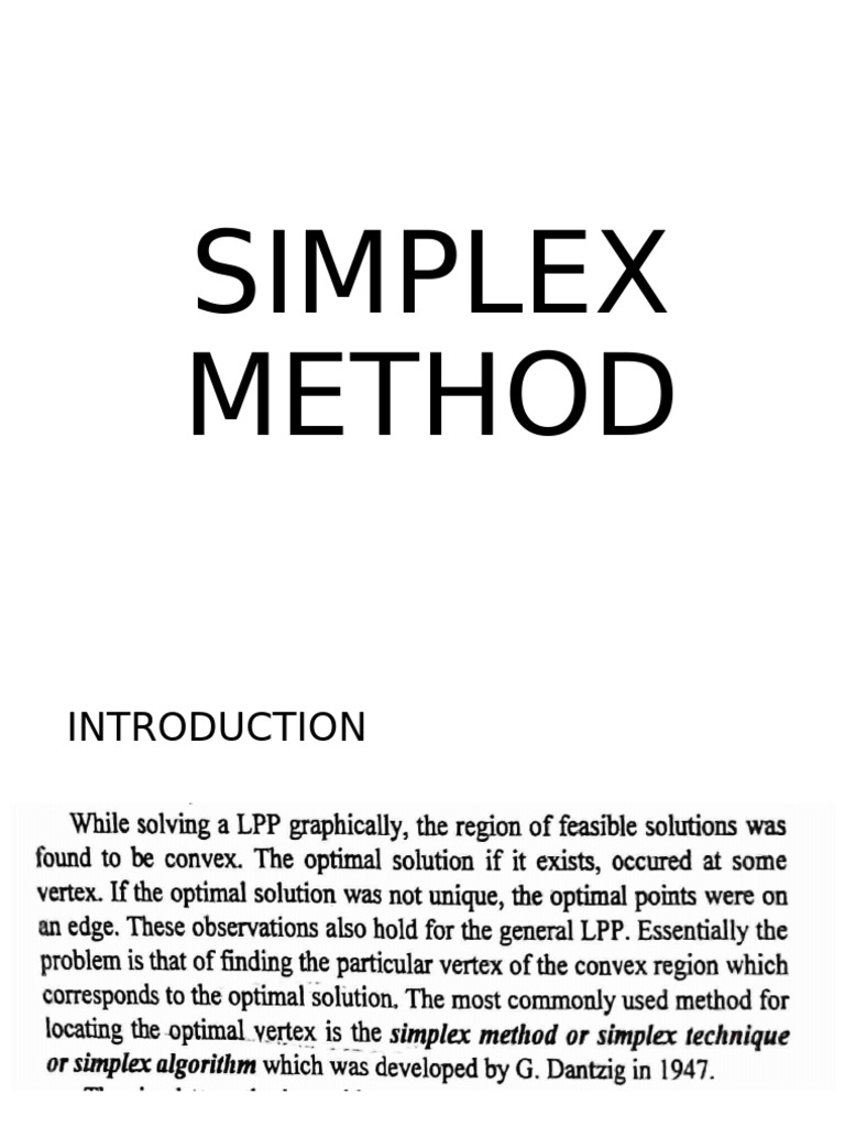 Simplex Method | PDF