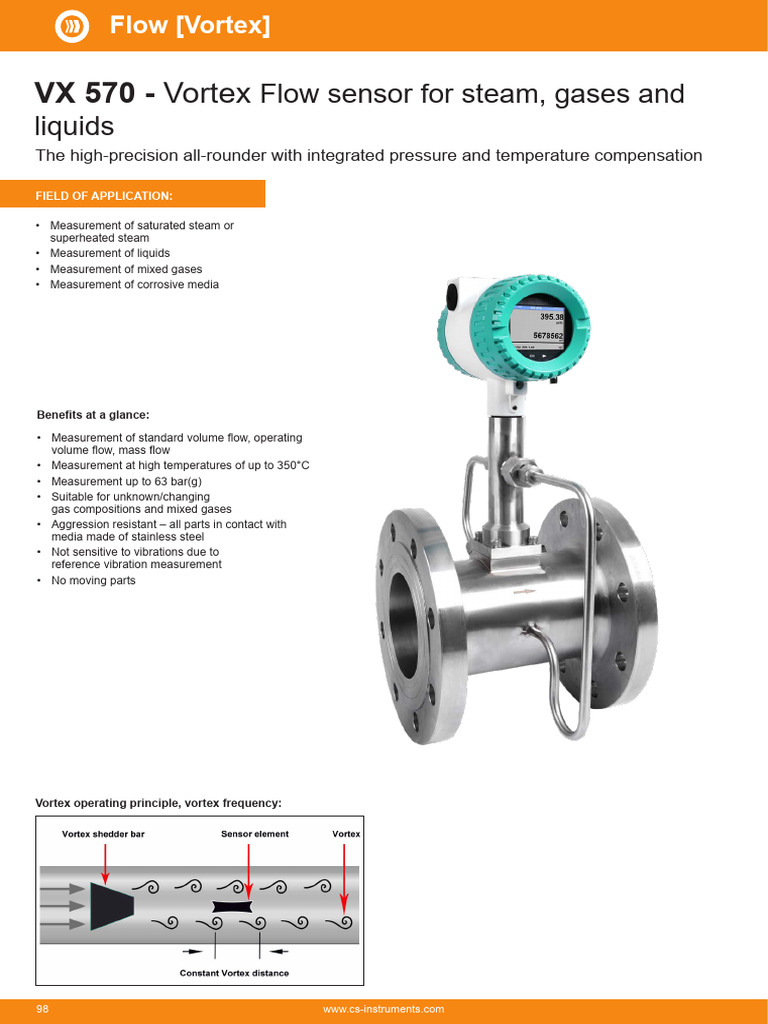 Data Sheet VX570 en | PDF | Flow Measurement | Gases